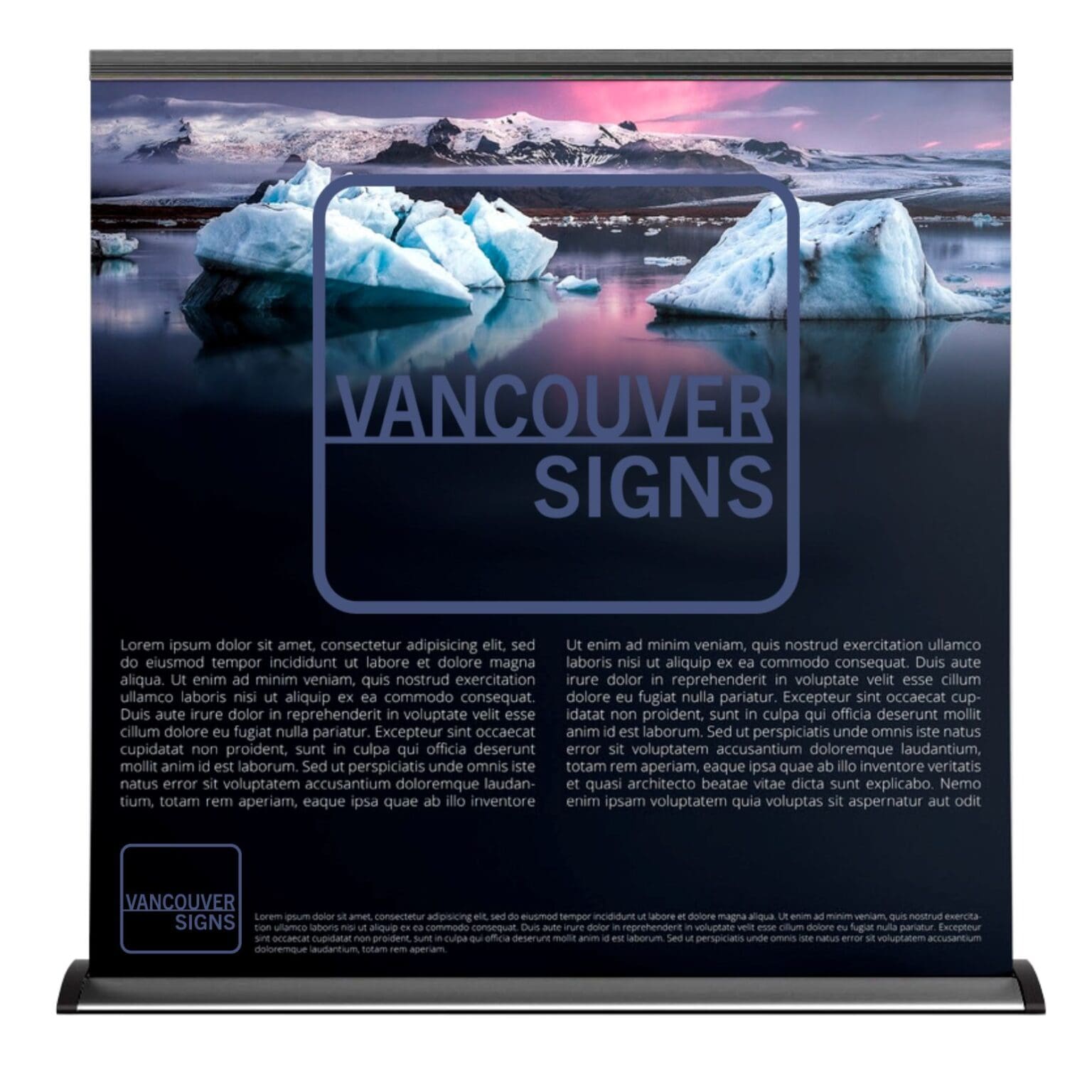 Extra Wide Roll Up Banner - Fixed Height 59"x79.5" - VancouverSigns