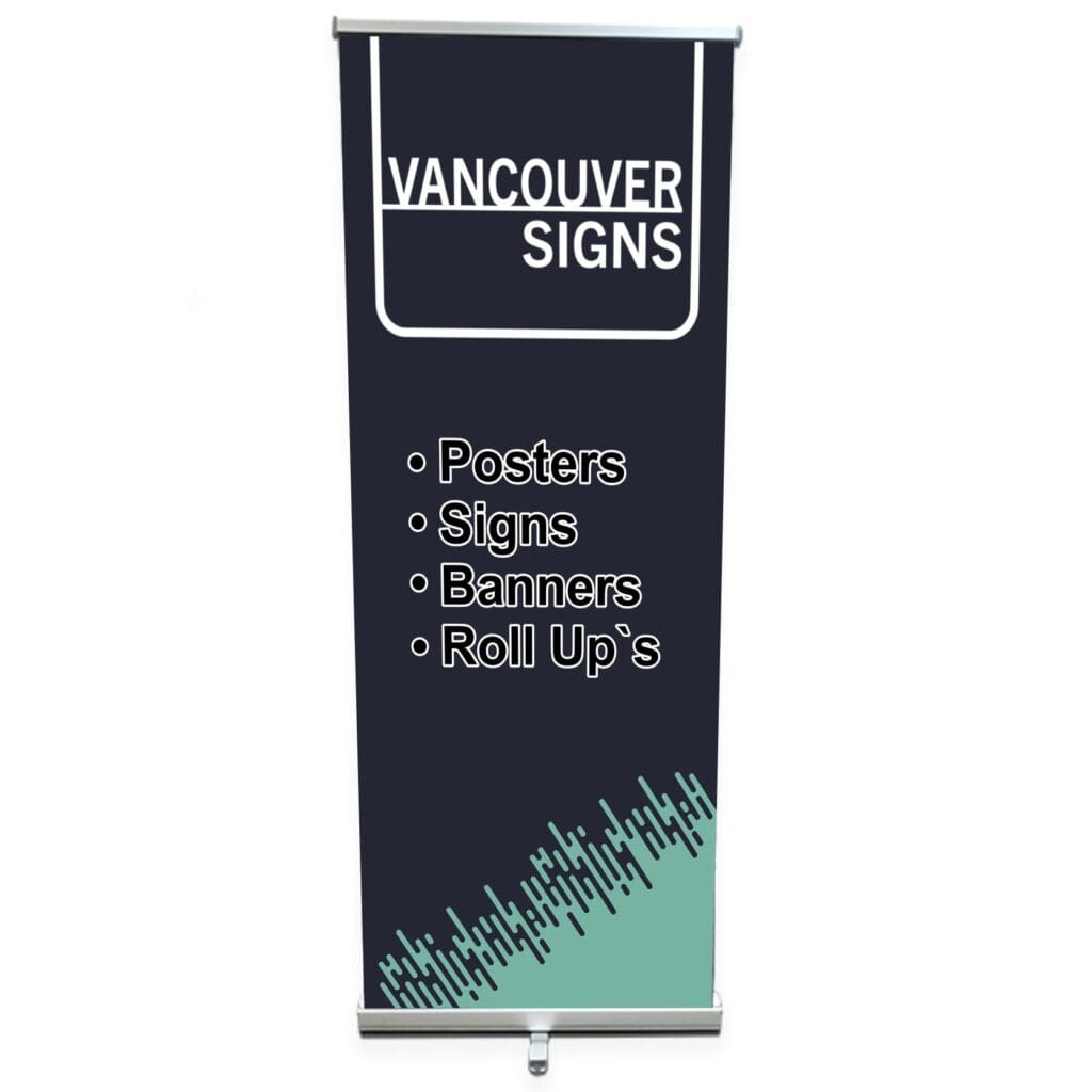 Roll Up Banner - Adjustable Height 33" x 62"-87" - VancouverSigns