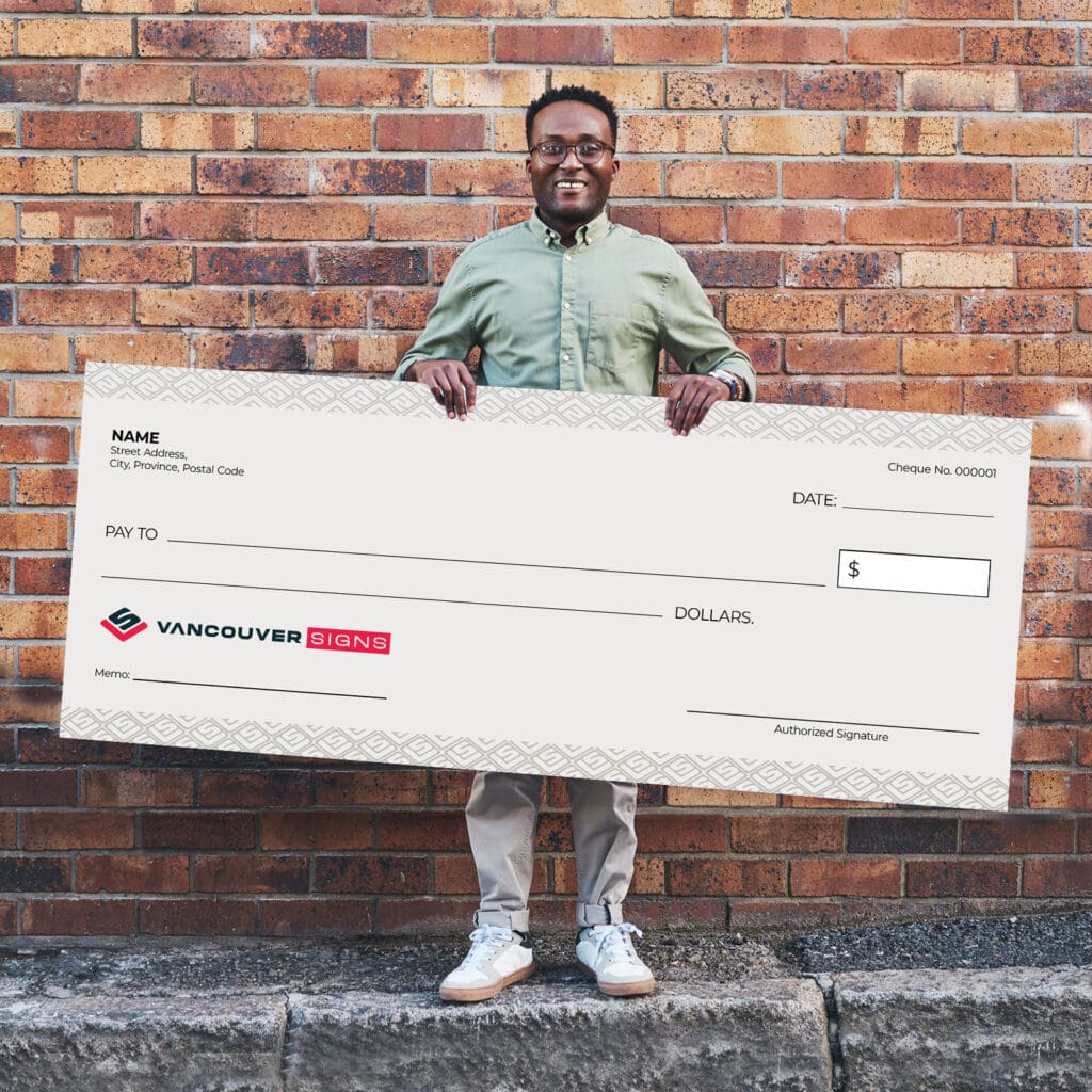 Giant Cheques - VancouverSigns
