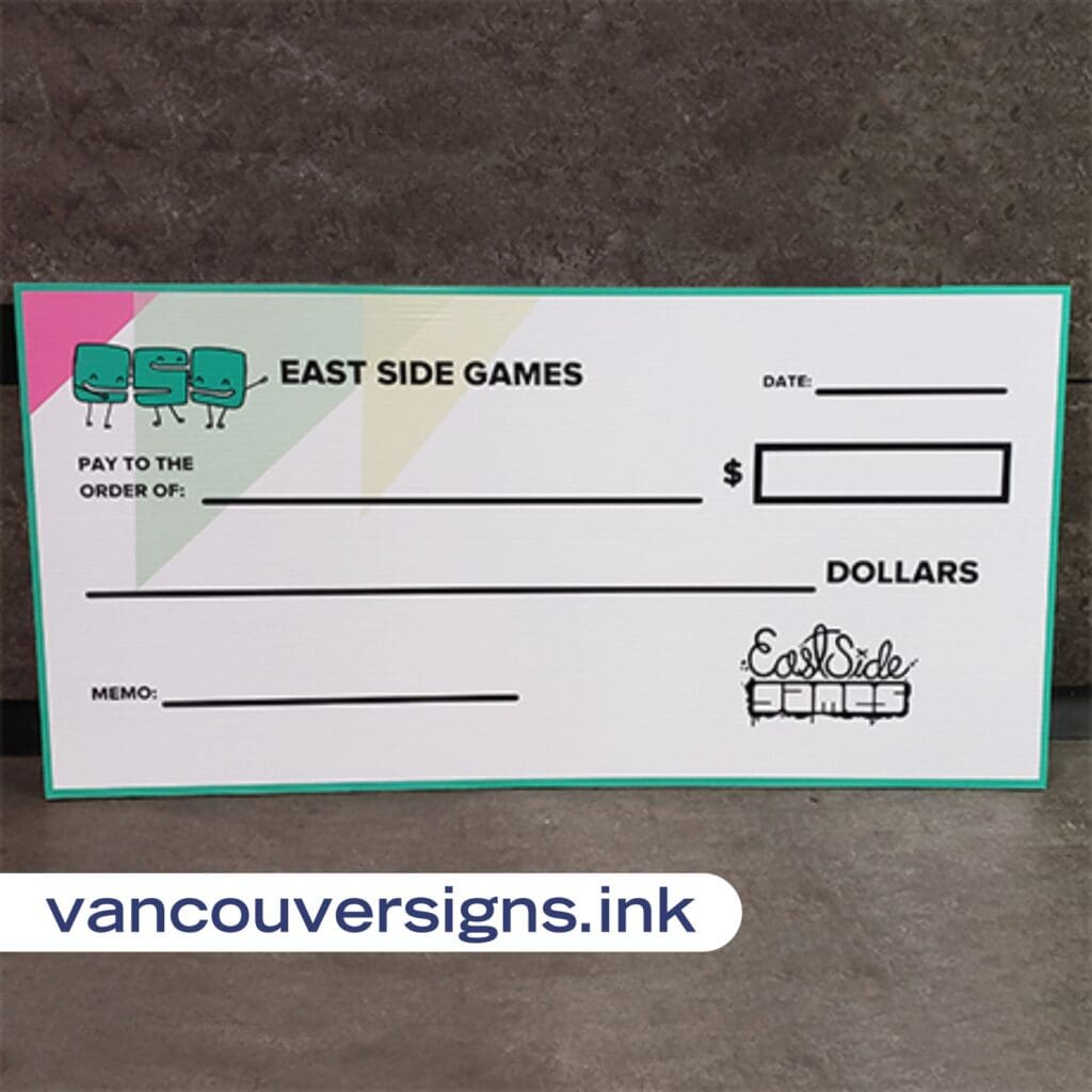 Giant Cheques - VancouverSigns
