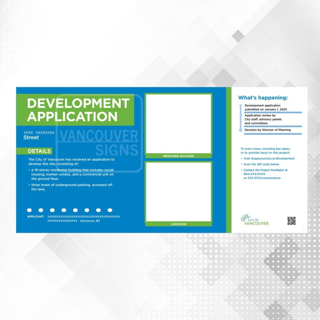 Development Permit Signs - VancouverSigns