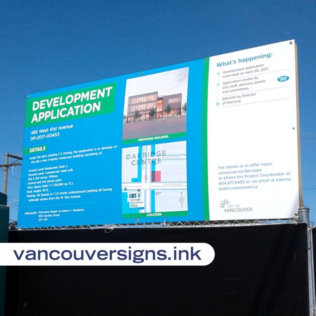Development Permit Signs - VancouverSigns