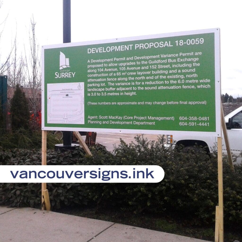 Development Permit Signs - VancouverSigns